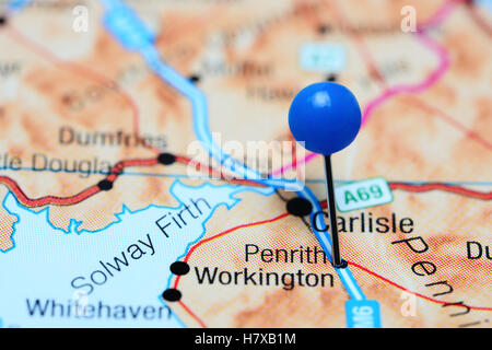 Penrith, Great Britain pin on map Stock Photo - Alamy