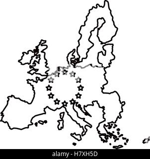 Brexit map icon. European union eu europe nation and government theme ...