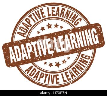 adaptive learning stamp. adaptive learning sign. round grunge label ...