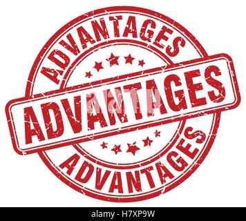 advantages stamp. advantages sign. round grunge label Stock Vector ...
