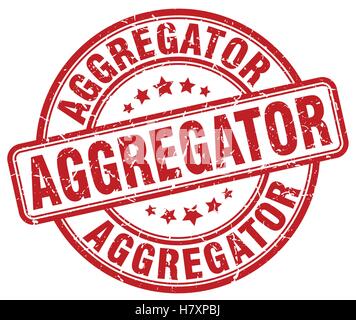 aggregator sign. aggregator grunge red stamp. Label Stock Vector Image ...