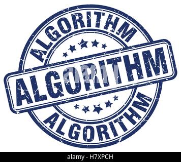 algorithm stamp. round grunge sign with ribbon Stock Vector Image & Art - Alamy