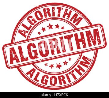 algorithm red round stamp Stock Vector Image & Art - Alamy