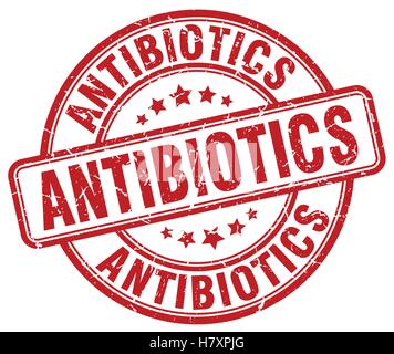 antibiotics stamp. antibiotics sign. round grunge label Stock Vector ...
