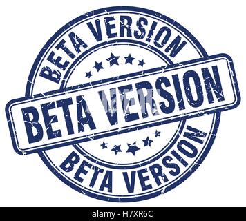 beta version stamp. beta version vintage blue label. Sign Stock Vector ...