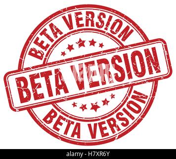 beta version stamp. beta version vintage red label. Sign Stock Vector ...