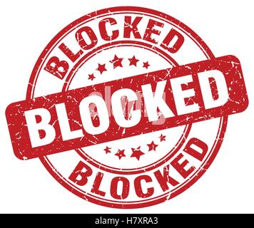 blocked red round stamp Stock Vector Image & Art - Alamy