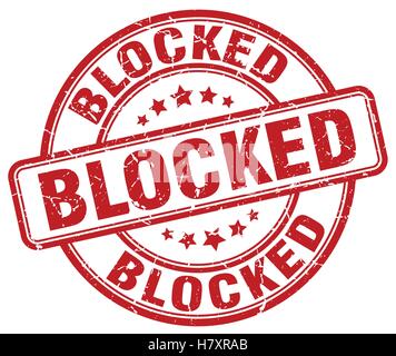 blocked stamp. blocked sign. round grunge label Stock Vector Image ...