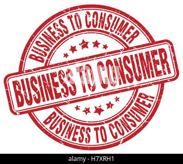 business to consumer round red grunge stamp Stock Vector Image & Art ...
