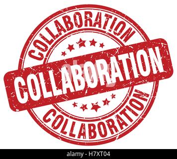 collaboration stamp. collaboration sign. round grunge label Stock ...
