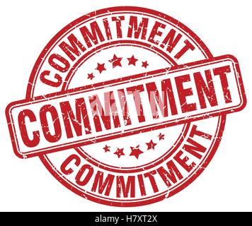commitment stamp. commitment sign. round grunge label Stock Vector ...