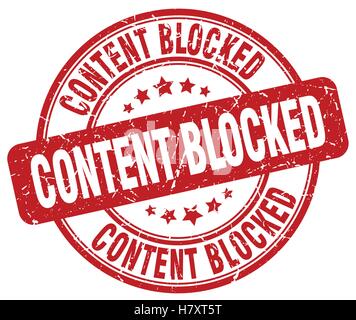 content blocked red grunge stamp Stock Vector Image & Art - Alamy