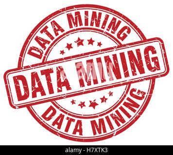 data mining stamp. round grunge sign with ribbon Stock Vector Image ...