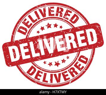 delivered stamp. delivered sign. round grunge label Stock Vector Image ...