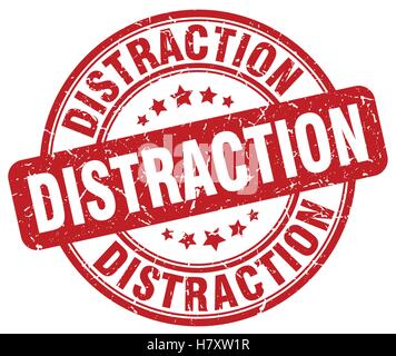 distraction stamp. distraction round vintage grunge sign. distraction ...