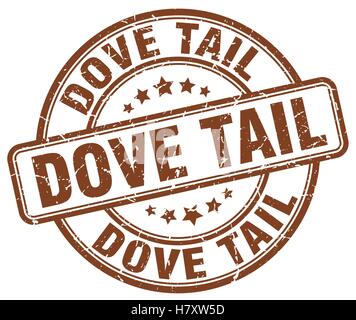 dove tail stamp. dove tail sign. round grunge label Stock Vector Image ...