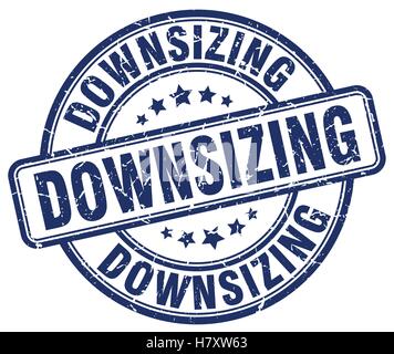 downsizing stamp. downsizing sign. round grunge label Stock Vector ...