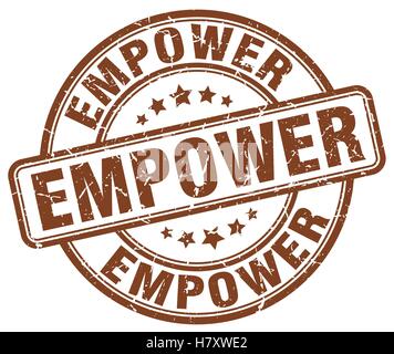 empower stamp. empower sign. round grunge label Stock Vector Image ...