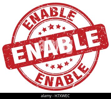 enable stamp. enable sign. round grunge label Stock Vector Image & Art ...