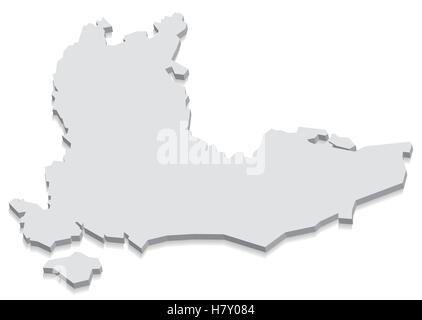 South East England Region (United Kingdom, Region of England) map ...