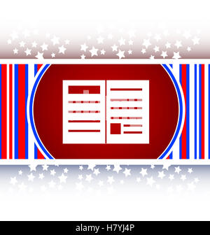 Daily news icon. Internet button on white background Stock Photo - Alamy