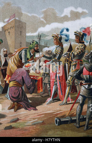 Iberian Peninsula Reconquista. Granada War. Surrender of Granada, 1492 ...
