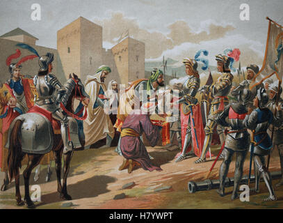 Iberian Peninsula Reconquista. Granada War. Surrender of Granada, 1492 ...