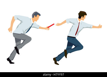 Business pass relay, illustration Stock Photo - Alamy