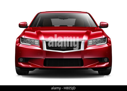 Red generic car - front view Stock Photo - Alamy