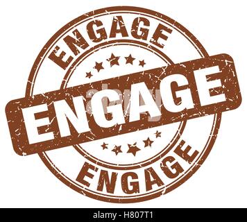 engage stamp. engage sign. round grunge label Stock Vector Image & Art ...