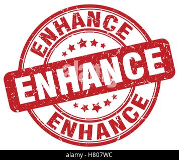 enhance stamp. enhance sign. round grunge label Stock Vector Image ...