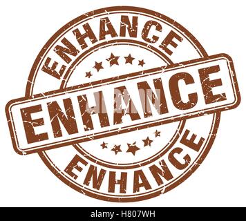 enhance stamp. enhance sign. round grunge label Stock Vector Image ...