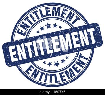 entitlement stamp. entitlement sign. round grunge label Stock Vector ...