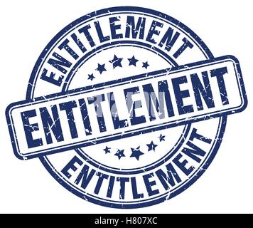 entitlement stamp. entitlement sign. round grunge label Stock Vector ...