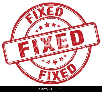fixed stamp. fixed sign. round grunge label Stock Vector Image & Art ...