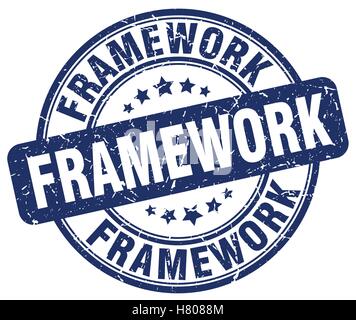 framework stamp. framework sign. round grunge label Stock Vector Image & Art - Alamy