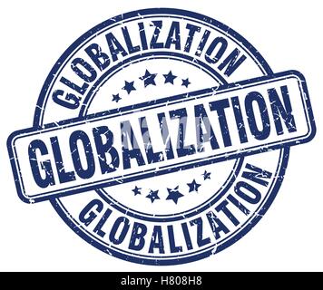 globalization sign. globalization grunge blue stamp. Label Stock Vector ...