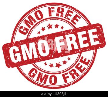 gmo free stamp. gmo free vintage red label. Sign Stock Vector Image & Art - Alamy
