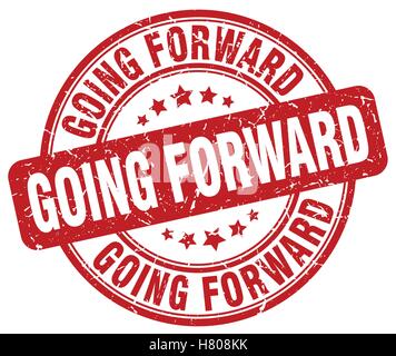 going forward stamp. going forward round vintage grunge sign. going ...