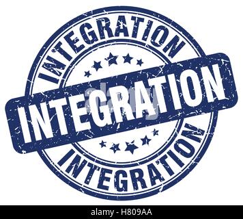 integration stamp. integration round vintage grunge sign. integration ...