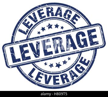 leverage blue round grunge stamp Stock Vector Image & Art - Alamy