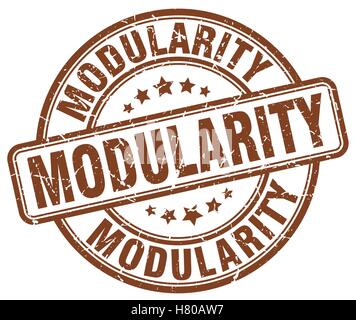 modularity stamp. modularity round isolated sign. modularity label set ...