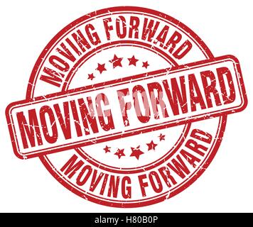 moving forward round stamp isolated on transparent background. moving ...