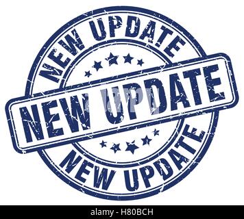 new update grunge stamp with blue band. new update Stock Vector Image ...