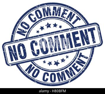 no comment sign. no comment grunge blue stamp. Label Stock Vector Image ...
