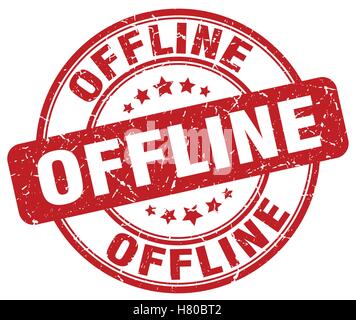 offline stamp. offline sign. round grunge label Stock Vector Image ...