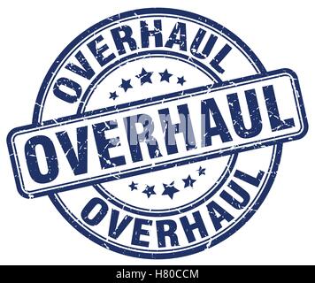overhaul sign. overhaul grunge blue stamp. Label Stock Vector Image ...