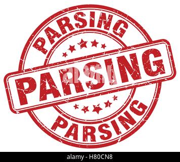 parsing sign. parsing grunge red stamp. Label Stock Vector Image & Art ...