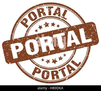 portal stamp. portal sign. round grunge label Stock Vector Image & Art ...