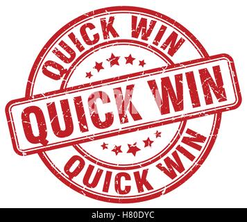 quick win red round stamp Stock Vector Image & Art - Alamy